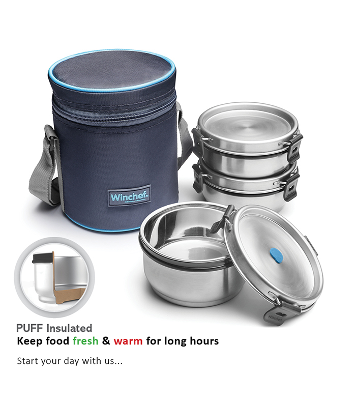 Winchef-Regal W/I 3 DECK Stainless Steel Insulated Lunch Box Set of 3 ...