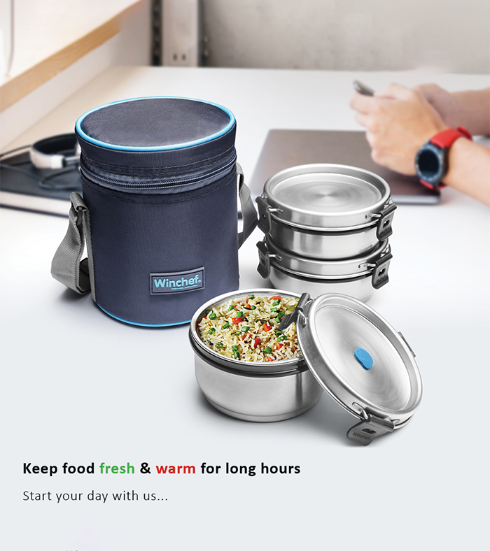 Winchef-Regal W/I 3 DECK Stainless Steel Insulated Lunch Box Set of 3 ...