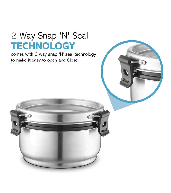 Winchef-Regal N/I 3 DECK Stainless Steel Lunch Box Set of 3, (2 Pcs 400 ...